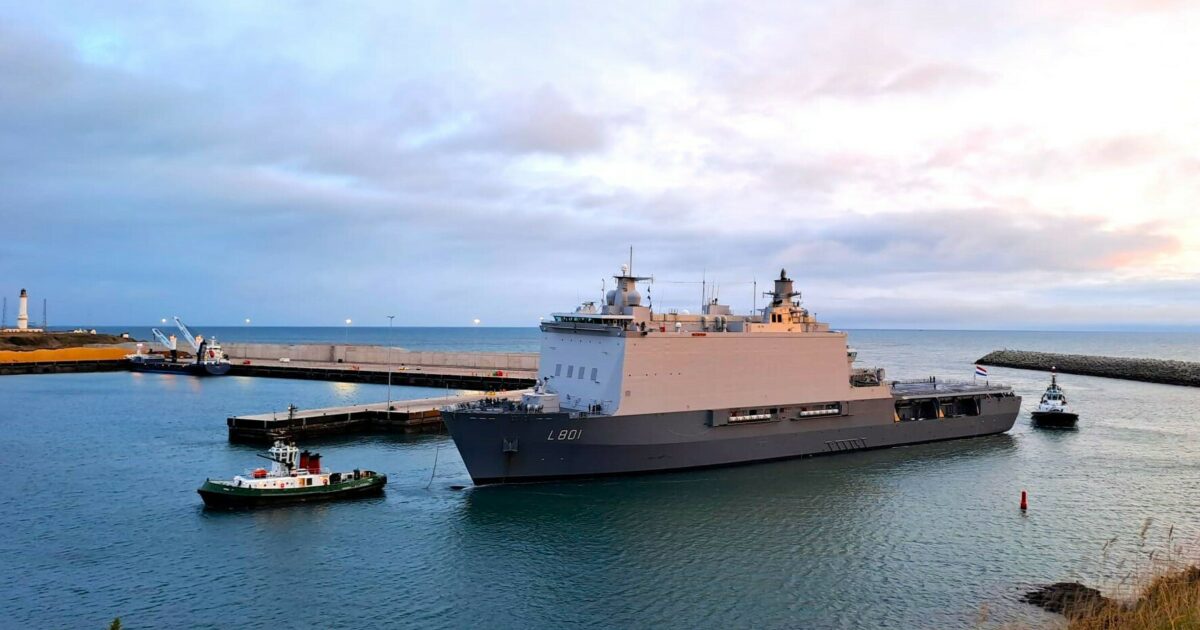 His Netherlands Majesty’s Ship (HNLMS) Johan de Witt marks the largest ...
